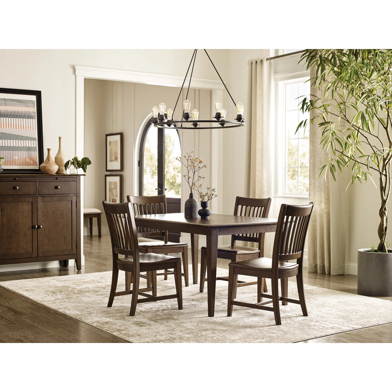 Kincaid 60" RECTANGULAR LEG TABLE, MOCHA | Wayfair